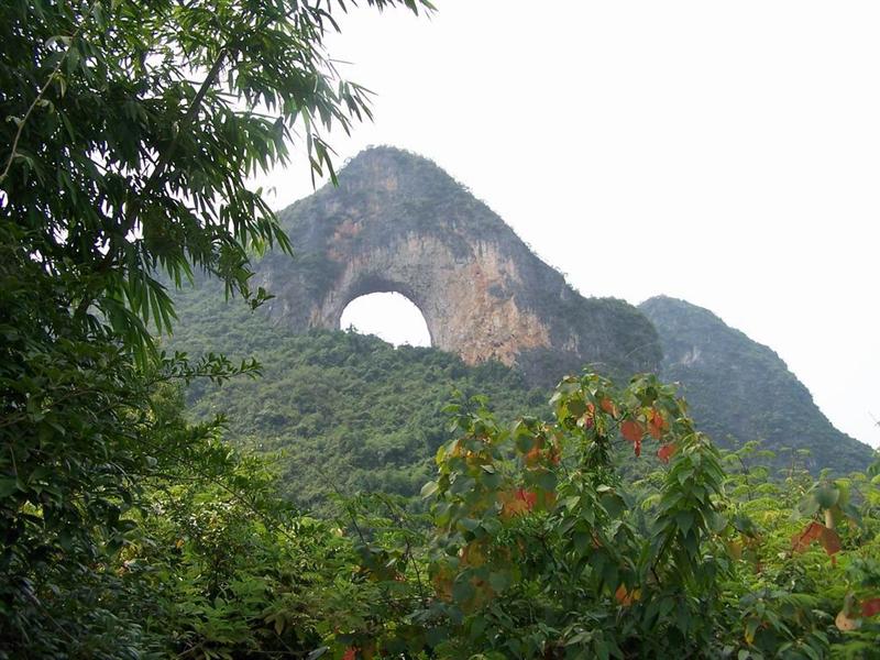 The Moon Hill Yangshuo, Moon Hill Climbing Yangshuo, Guilin